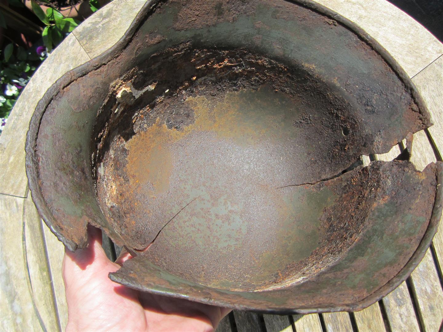 Captain Jacks Militaria - WW2 SS M35 Helmet Shell, Kharkov/Lugansk